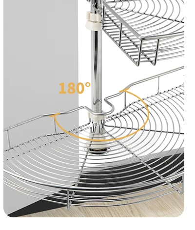 180 Circle Magic Corner Lazy Susan Revolving Kitchen Corner Cabinet ...