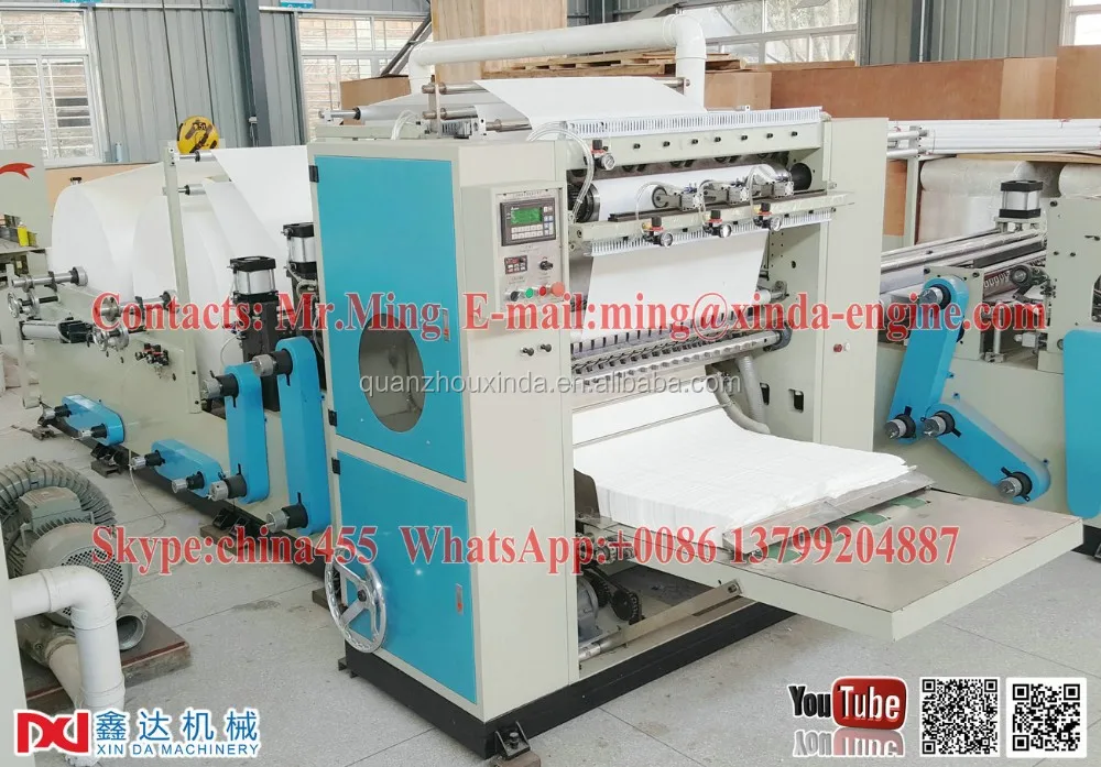 4 Lines Drawing Fold Facial Tissue Paper Making Machine