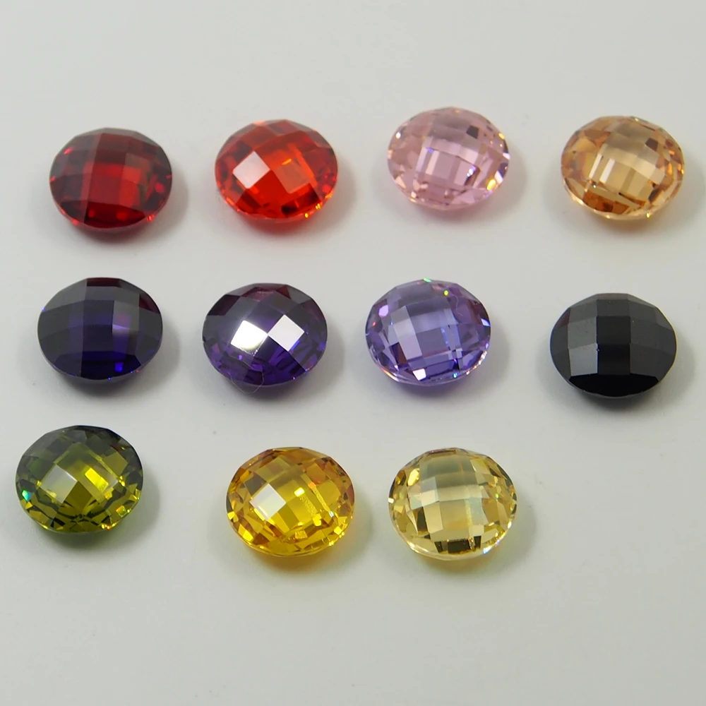 Wholesale Round Shape 3-12mm Cz Stone Loose Gemstone Double ...