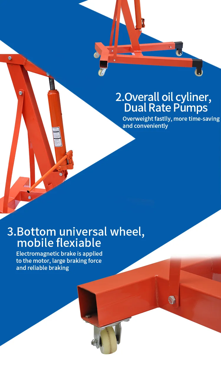 Mini Portable Hydraulic Engine Hoist & Lift Crane - 2T/3T OEM/ODM