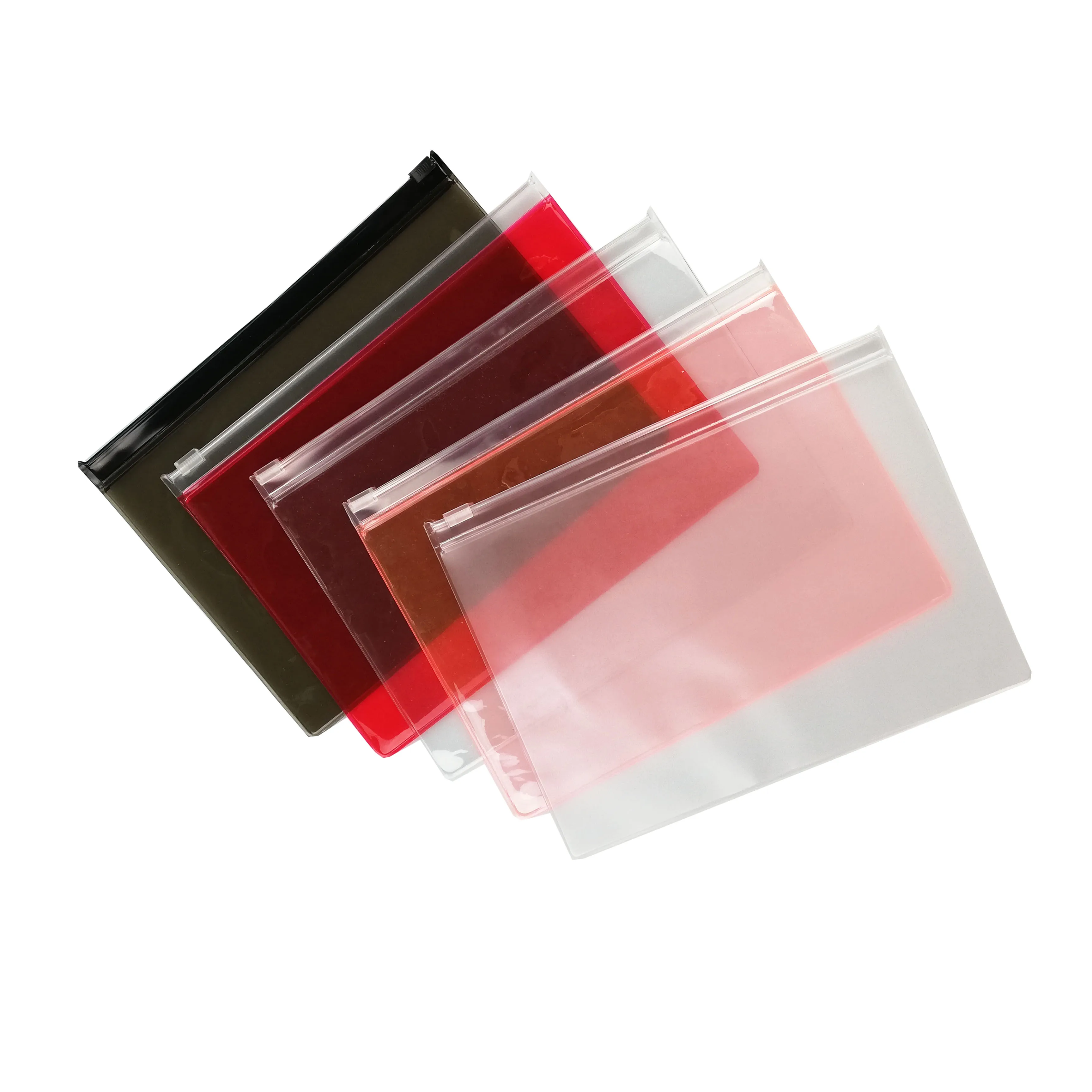Custom Color Clear Pvc Slider Zipper Plastic Bag For File Bag - Buy ...