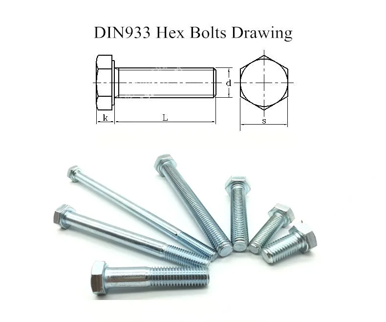 Din933 Stand Size M19 Bolt Dimensions Hex Bolt - Buy M19 Bolt Dimensions,Bolt Nut,Bolt Nut All ...