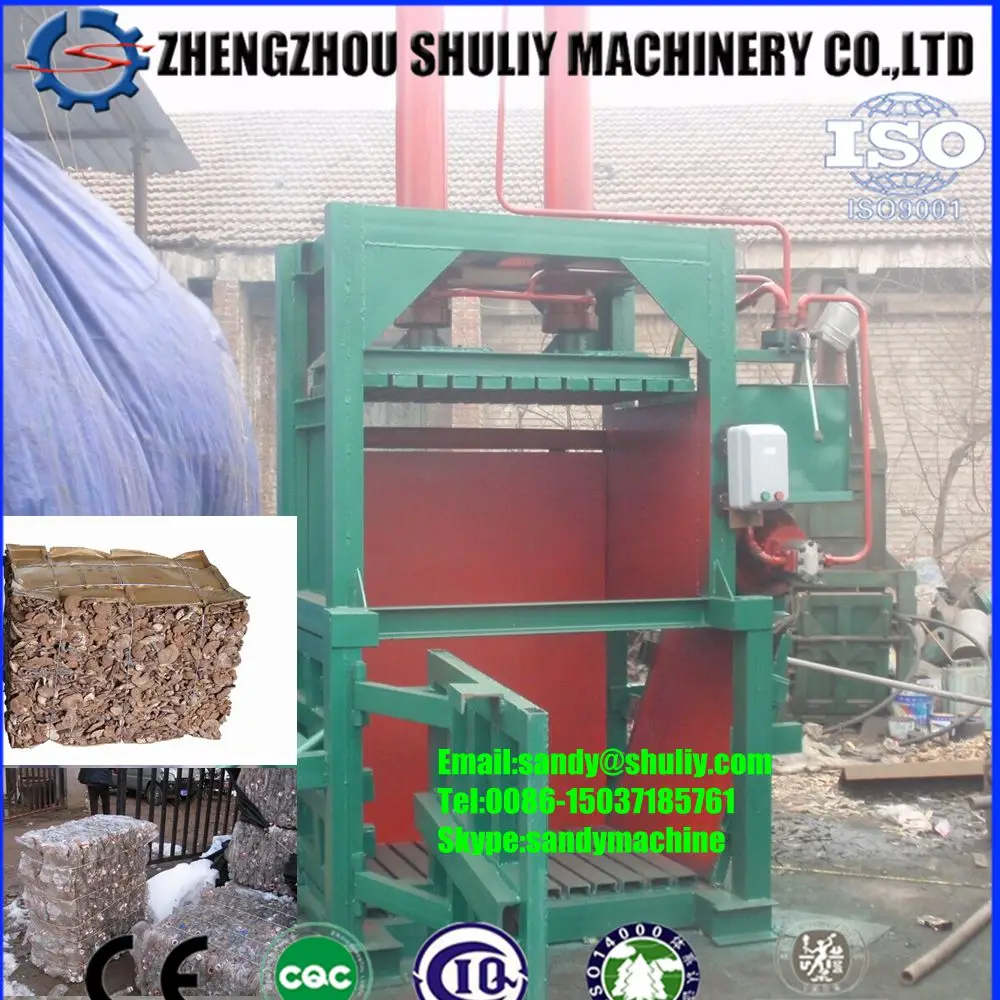 Hydraulic Plastic Bag Sack And Bale Press Machine Clothes Waste Baling ...