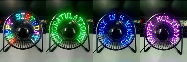 Desktop Programmable Led Message Fan Usb Led Fan With Text Display ...