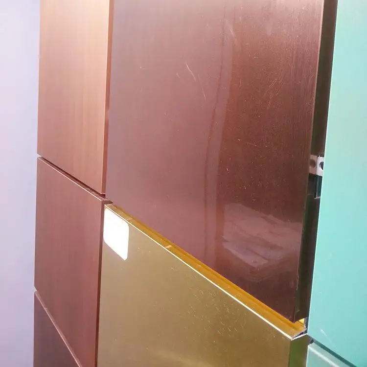 Alucoone 1200*2440mm Metal Composite Panel Copper Brushed Aluminium ...
