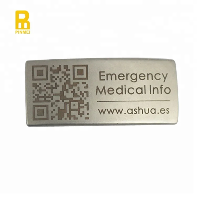 Stainless Steel Customized Logo Metal Qr Code Nameplate Id Number ...