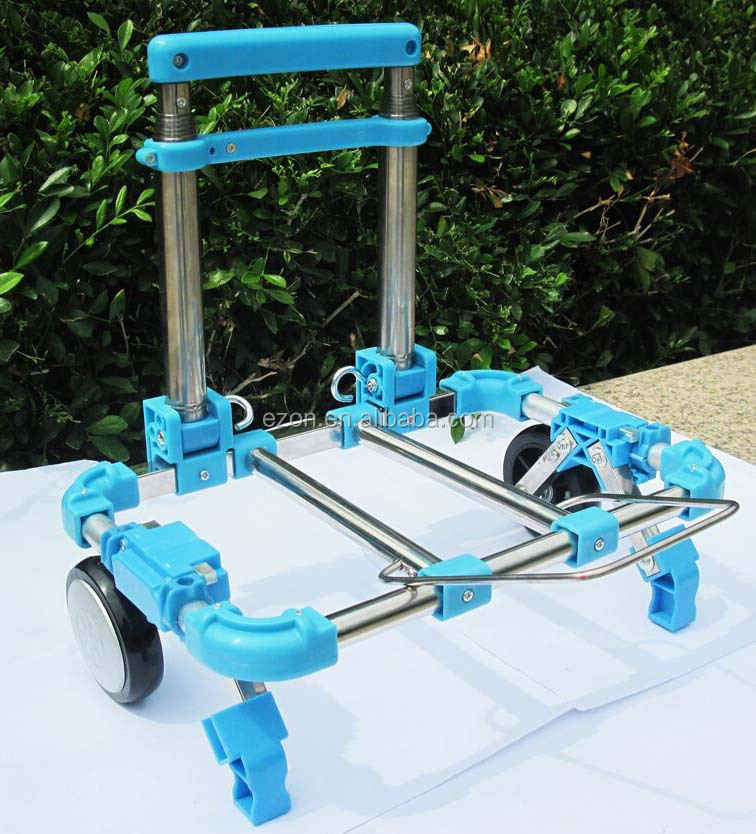 Mini Folding Luggage Cart With Telescopic Handle Small Foldable ...