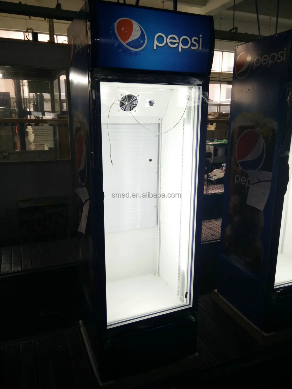 Upright Display Cooler/showcase/pepsi Fridge With Two Sides Led Light ...