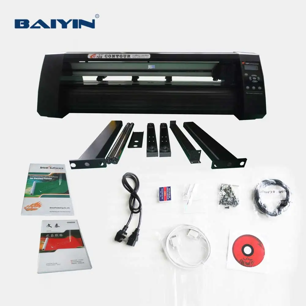 48" Vinyl Sign Sticker Cutter Plotter With Contour Cut Function+ Stand+ ...