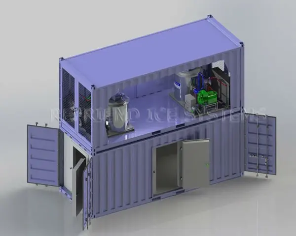 10T Air Cooled Ice Flake Plant in 20ft Container - CE Certified