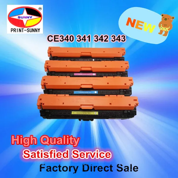 Ce340 Compatible Color Toner Cartridge Ce341 Ce342 Ce343 For Hp ...