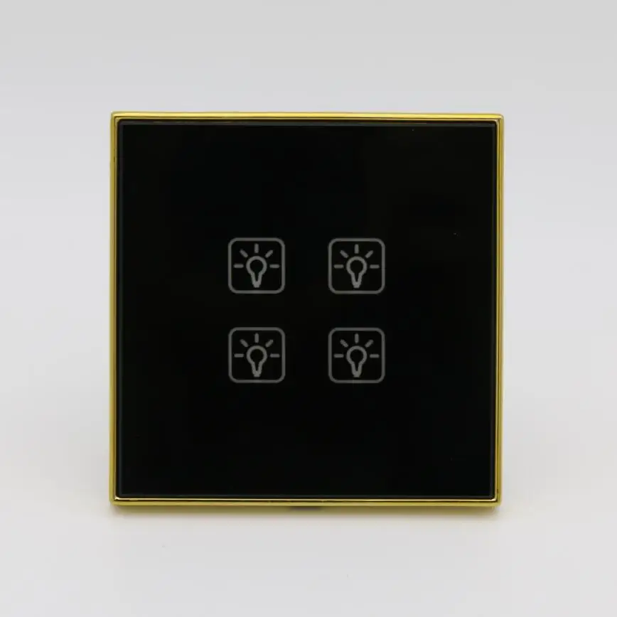 2018 New Zigbee 4 Gang Touch Panel Switch And Wifi Wall Switch Remote ...