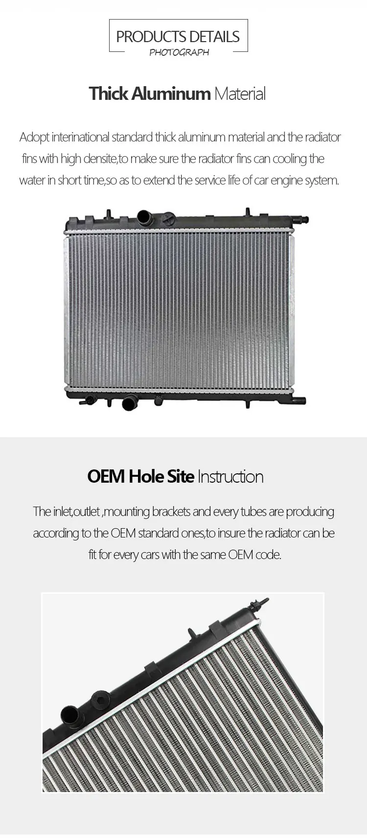 High Performance Auto Radiator Universal Aluminum Steel Car Radiator ...