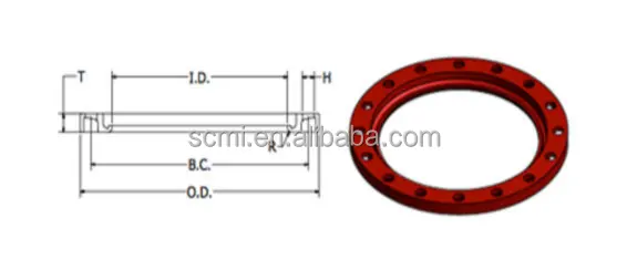 Ductile Iron ASTM A536 1/2" to 22" Convoluted Backup Flange