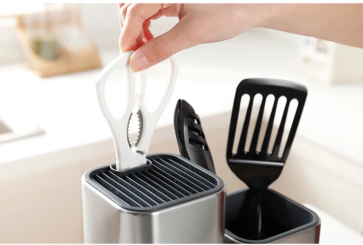 Stainless Steel Utensil Holder - Sustainable Kitchen Storage