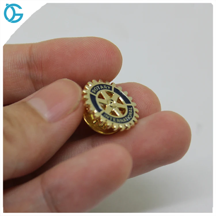 Cugle Badge Maker Gold Rotary International Metal Enamel Custom Lapel ...
