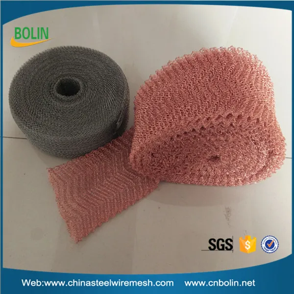 Distillation Column Packing Material Copper Knitted Metal Wire Mesh ...