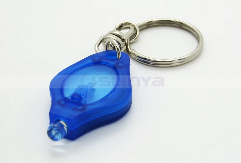 2 Cr2016 Plastic Oval Color Mini Key Ring Led Flashlight - Buy Key Ring ...