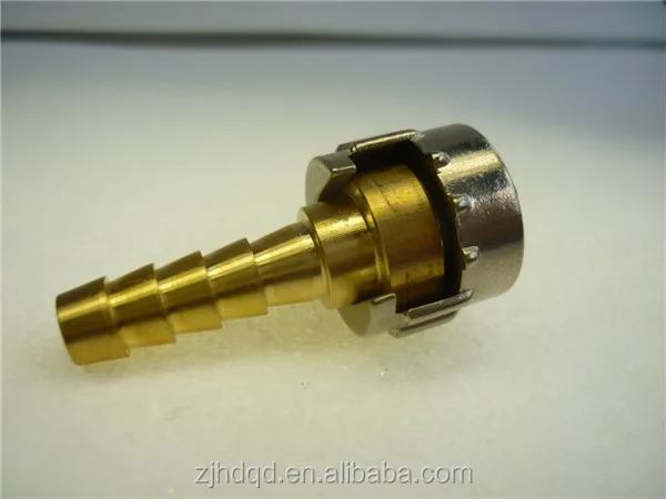 Brass Swivel Hose Barbed Connector With Wing Nut,M16x1.5 Butterfly Nut ...