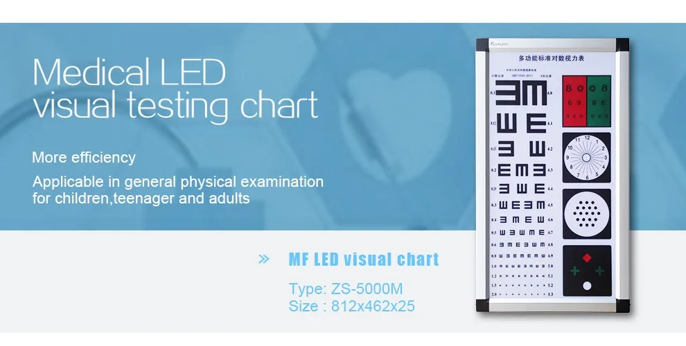Led Visual Chart Multi Function Light Box Quality Ophthalmic Testing ...