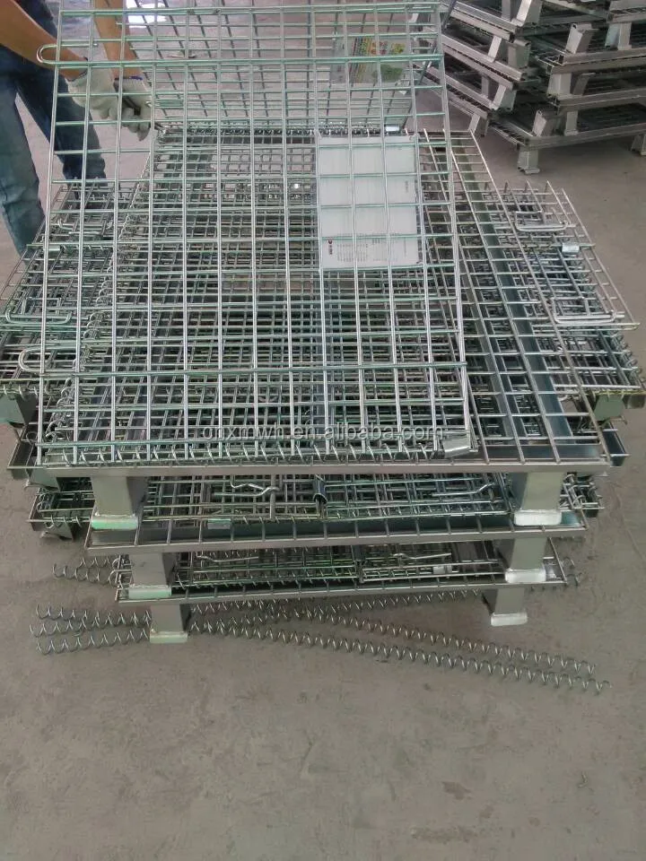 Customized Zinc Coated Galvanized Metal Folding Storage Pallet