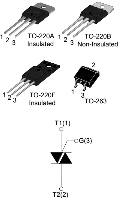 Triacs scr transistor JST24A-800BW tiristor bidirecional scr novo ...