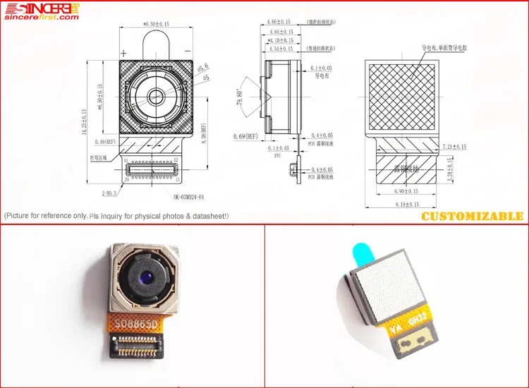 Auto Focus Omnivision Sensor Ov8865 8mp Mini Oem Cmos Camera Module ...