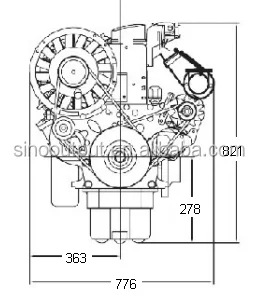 150HP Deutz Engine BF6L914 for Forklift - Euro 3 Standard