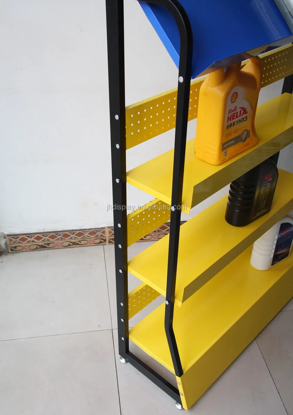 Metal Floor Engine Oil Display Stand.vacuum Form Oil Bottle Shape ...