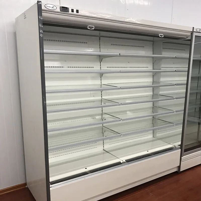 Convenience Store Front Open Air Cooler Showcase Refrigerator For ...