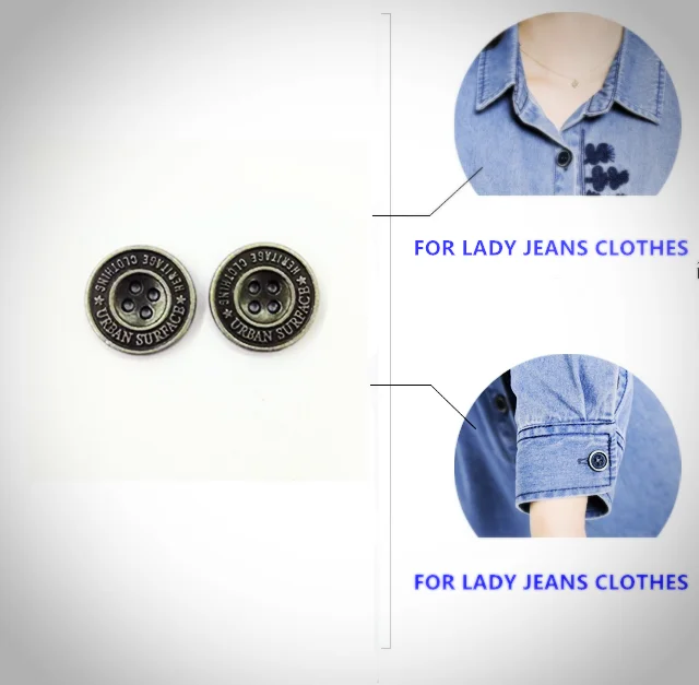 High Quality 4 Hole Alloy Metal Sew on Snap Buttons