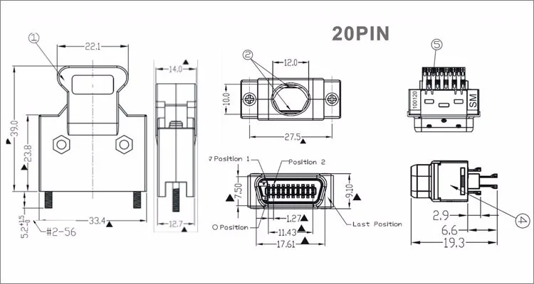 3m Male 20 Pin Mdr Connector 10320 Scsi Connector - Buy Mdr 20 Pin ...