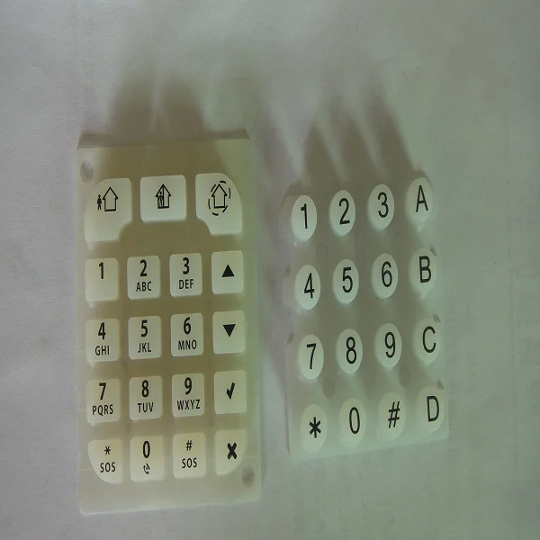 Custom Silicone Rubber Switch Keypad With Membrane Mylar Circuit - Buy ...
