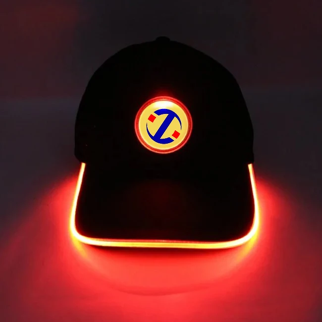 Custom Logo LED Light Caps - Perfect for Halloween & More