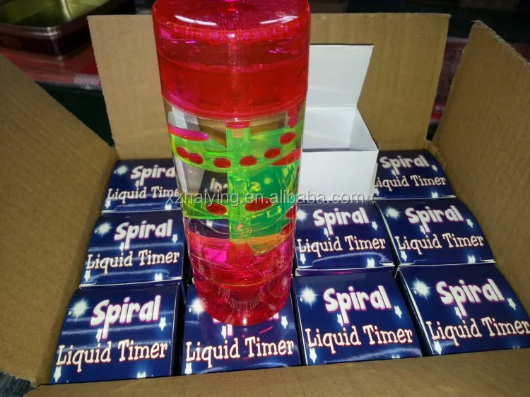Sensory Play with Liquid Motion Spiral Timer Toy for ADHD