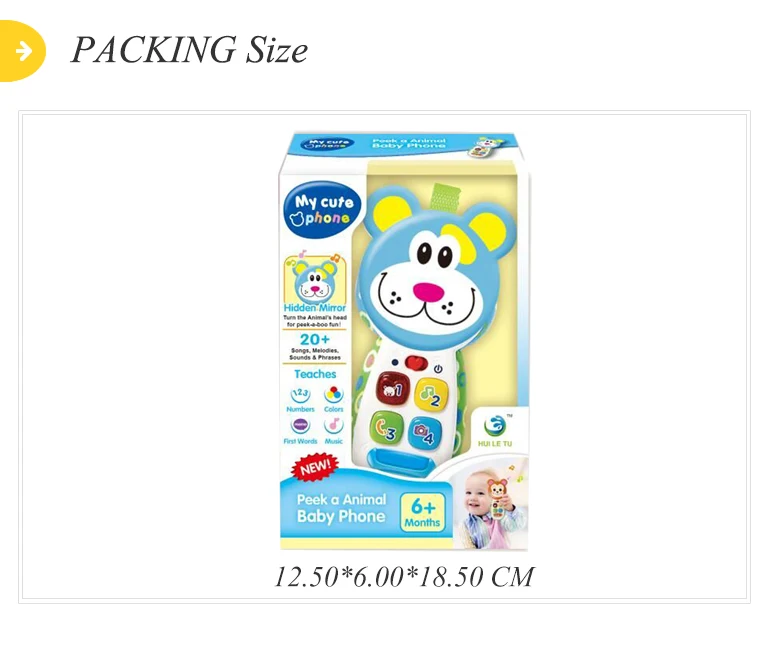 Cartoon Animals Mobile Set 6 Month+ Play Musical Baby Toys Phone - Buy ...