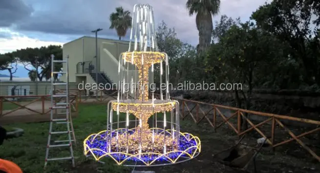 Deck Your Fountain with Christmas Lights by Deasonlighting