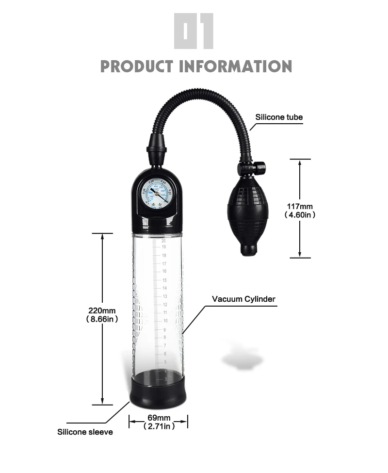 Bestco Newest Penis Pump With Long Silicone Pad! Penis Enlargement ...
