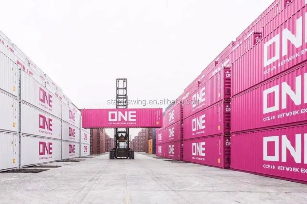SS Pink ISO Container Casters Wheels for ONE Ocean Network Express ...