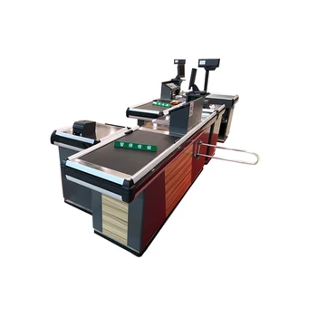 Supermarket Checkout Counter With Conveyor Belt - Buy Checkout Counter ...