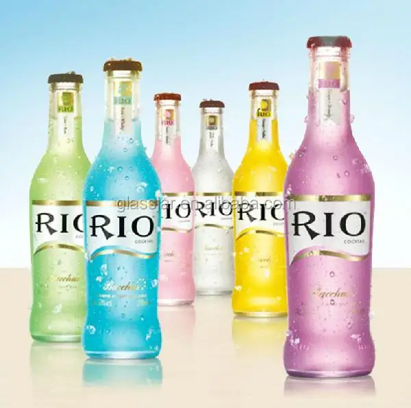 275ml Rio Cocktail Empty Frosted Glass Bottle With Metal Crown Cap,2015 ...