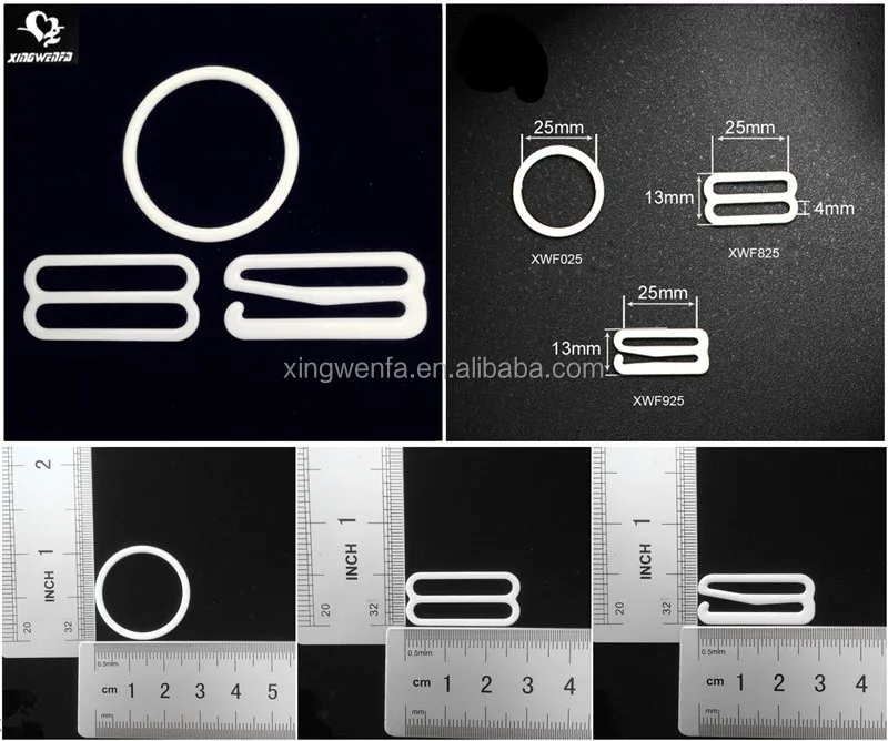 25mm Nylon Coated Metal Adjusters for Bra Strap Adjustability