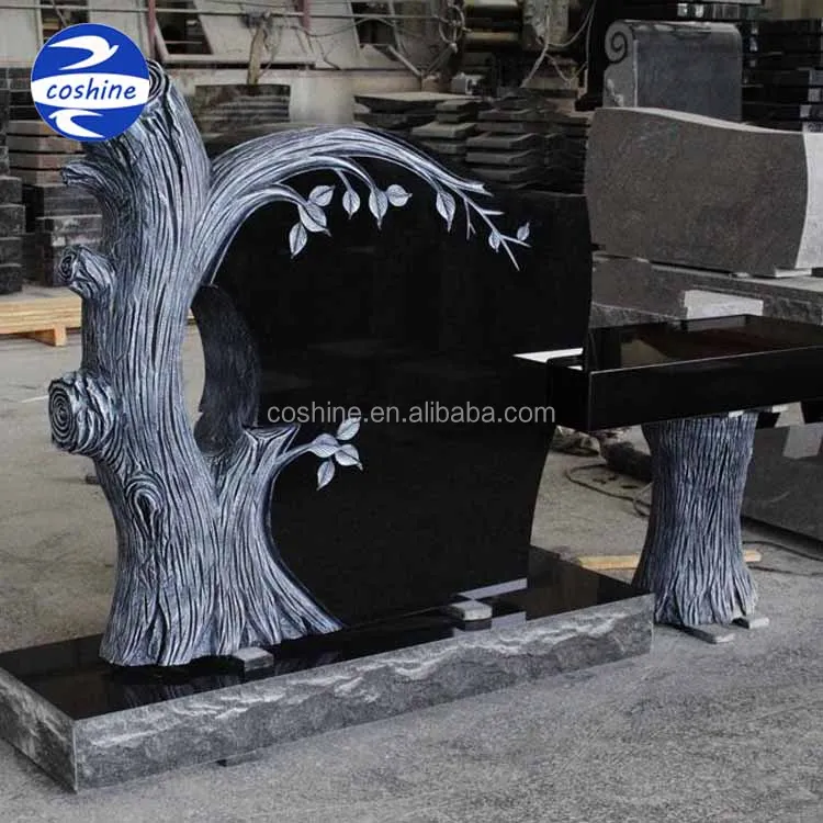 Granite Tree Design Carving Monument Headstone - JFX-5519
