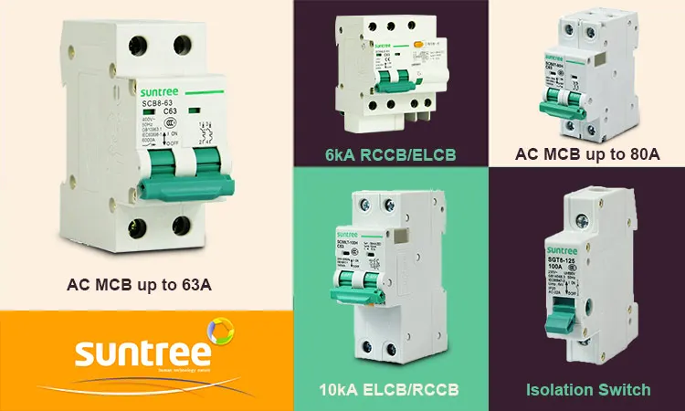 Suntree Ac Series Rcb Electrical Switch Mcb Rccb - Buy Rcbo 2p,Mcb Rccb ...