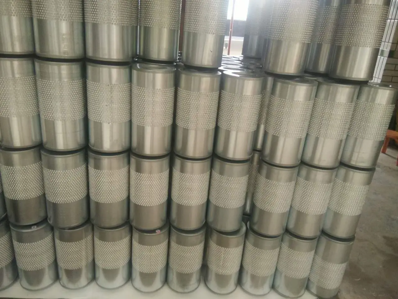 Diesel Excavator Punching Hole Meshes Air Filter Af26093 Af26094 ...