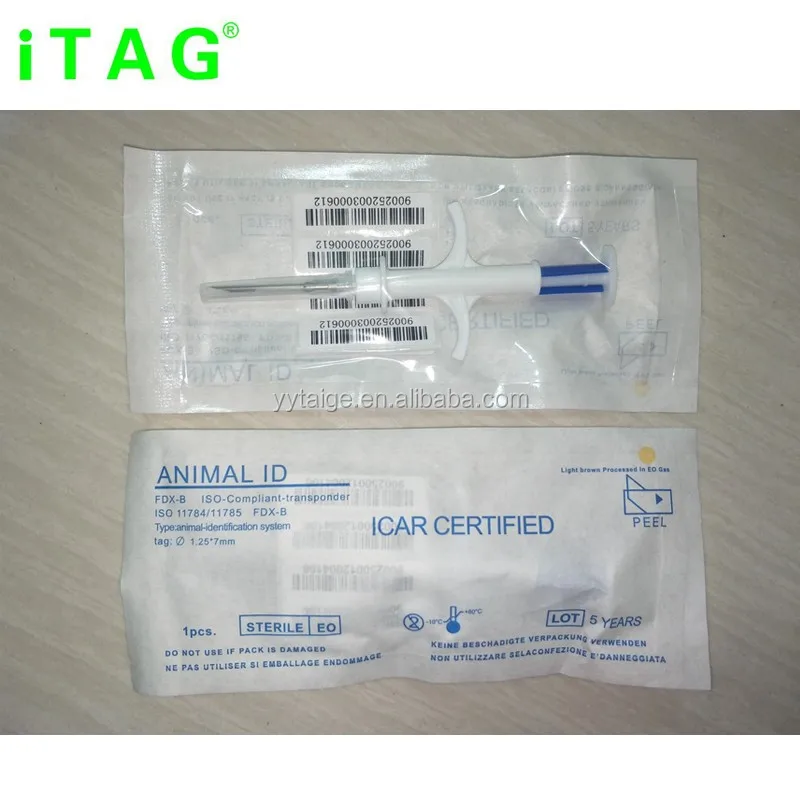 Injectable Animal Tracking Microchip With Syringe Universal Glass Ear ...
