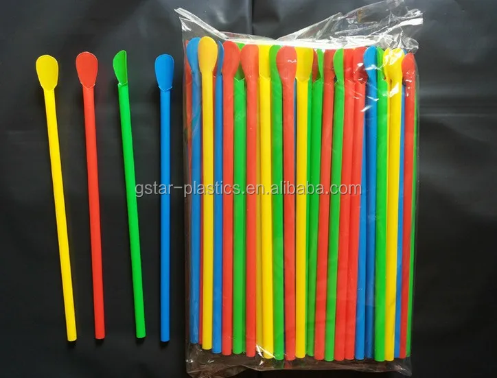 Yellow Colorful U-shaped Drinking Straws Wrapped Wtih Film Printed ...