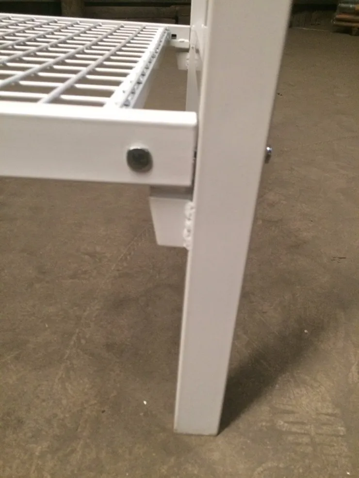 Heavy Duty Iron Mesh Bed Base White Color Metal Single Steel Bed Y ...