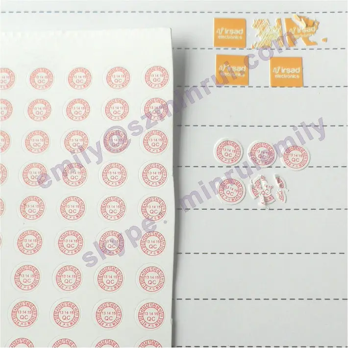 Custom Tear Up Useless Qc Pass Seals,Tamper Evident Qc Pass Stickers ...