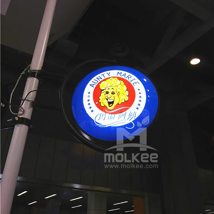 Outdoor Rotating Led Light Sign Rotating Light Box Outdoor Round Led ...